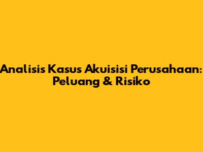 Analisis Kasus Akuisisi Perusahaan: Peluang & Risiko